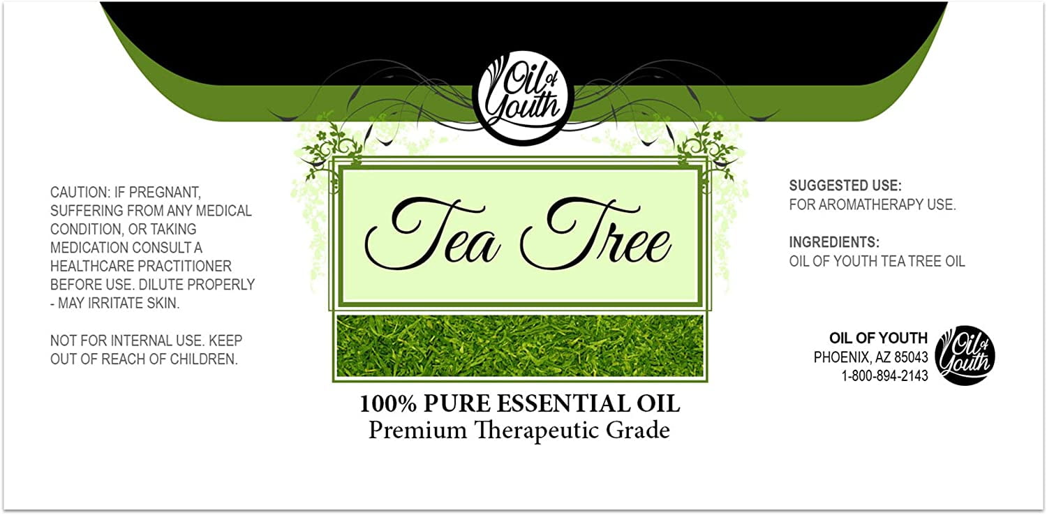 16oz Bulk Tea Tree Essential Oil by Oil of Youth – Therapeutic Grade ...