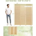 Room Divider Folding Privacy Screen 6 Panel Room Dividers 6 ft. Tall ...