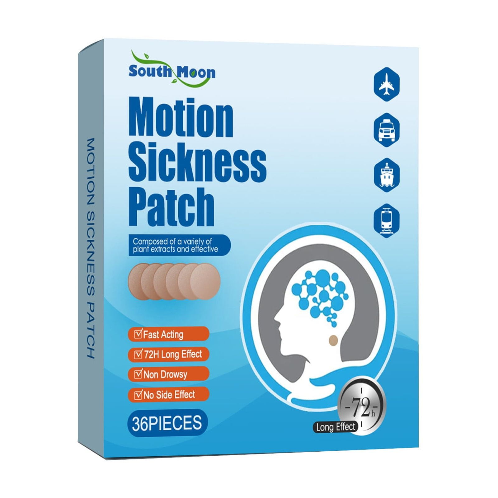 36 PC Portable Motion Sickness Stickers For Adults And Children To ...