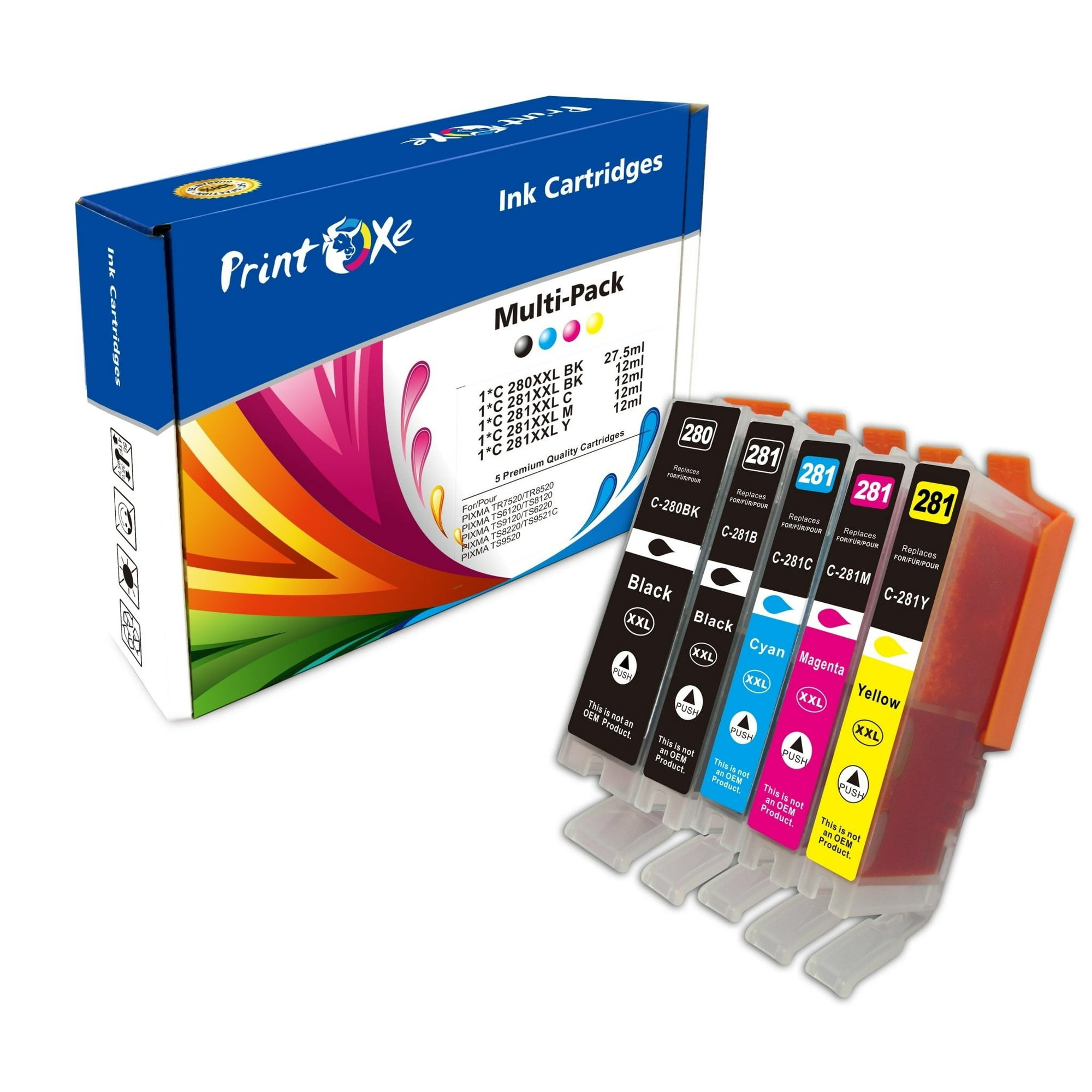 Click here for PGI 280 / CLI 281 XXL Compatible Set of 5 High Yie... prices