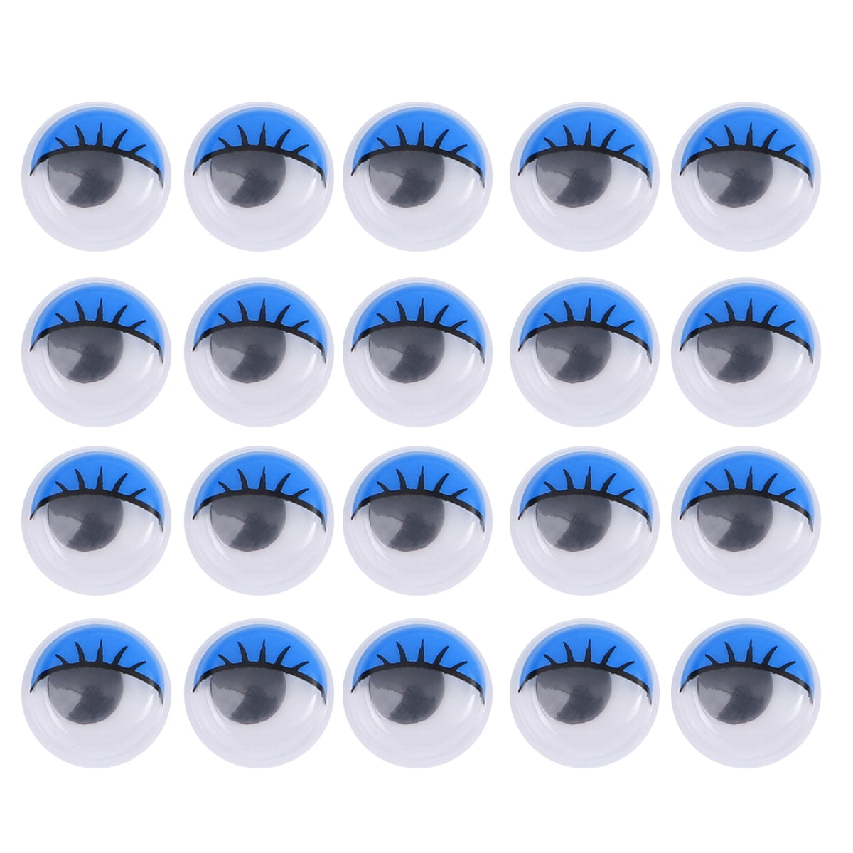 Frcolor 100Pcs 8mm Eyelashes Wiggly Wobbly Googly Eyes for Toys DIY ...
