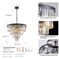 Jopath 24" Crystal Chandelier Ceiling Light, Modern Luxury 4 Tier ...