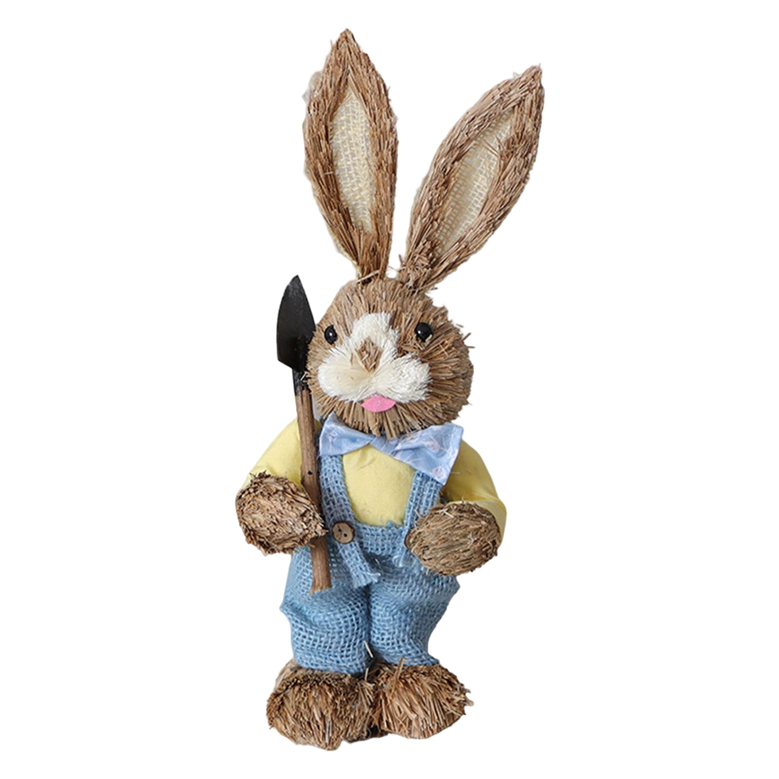 Yoone Hand Woven Artificial Straw Bunny Rustic Realistic Photography ...