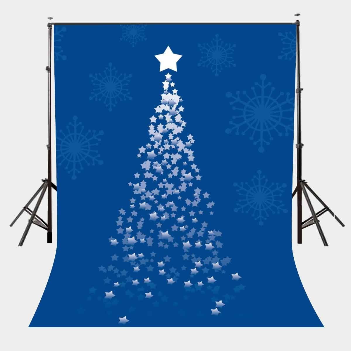 MOHome 5x7ft Christmas Party Backdrop Blue Setting Starry Stars ...