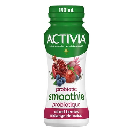 Activia Probiotic Smoothie, Blueberry, Strawberry, & Beet, Drinkable ...