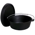 King Kooker 12-Quart Pre-Seasoned Cast Iron Outdoor Dutch Oven for ...