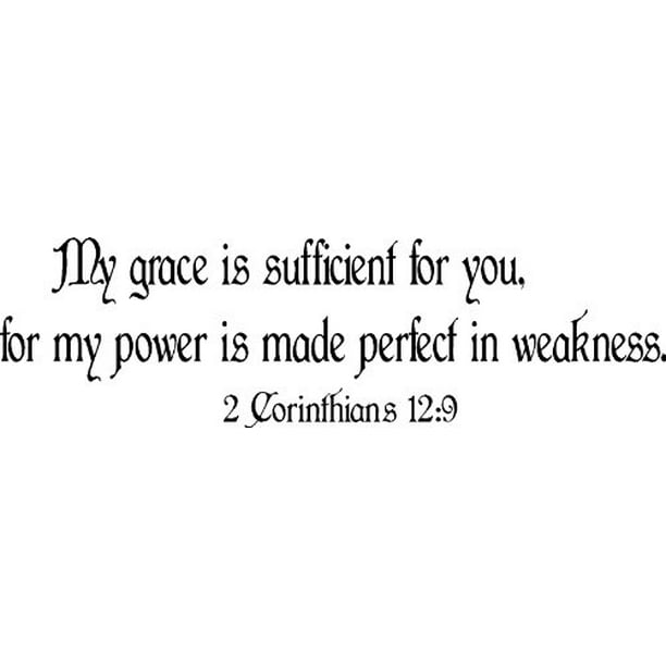 2 Corinthians 12:9, Bible Verse Vinyl Wall Decal by Scripture Wall Art ...