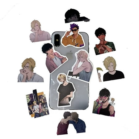 Yaoi Stickers (51 Pcs), Aesthetic Banana Fish Vinyl Decal, Waterproof ...