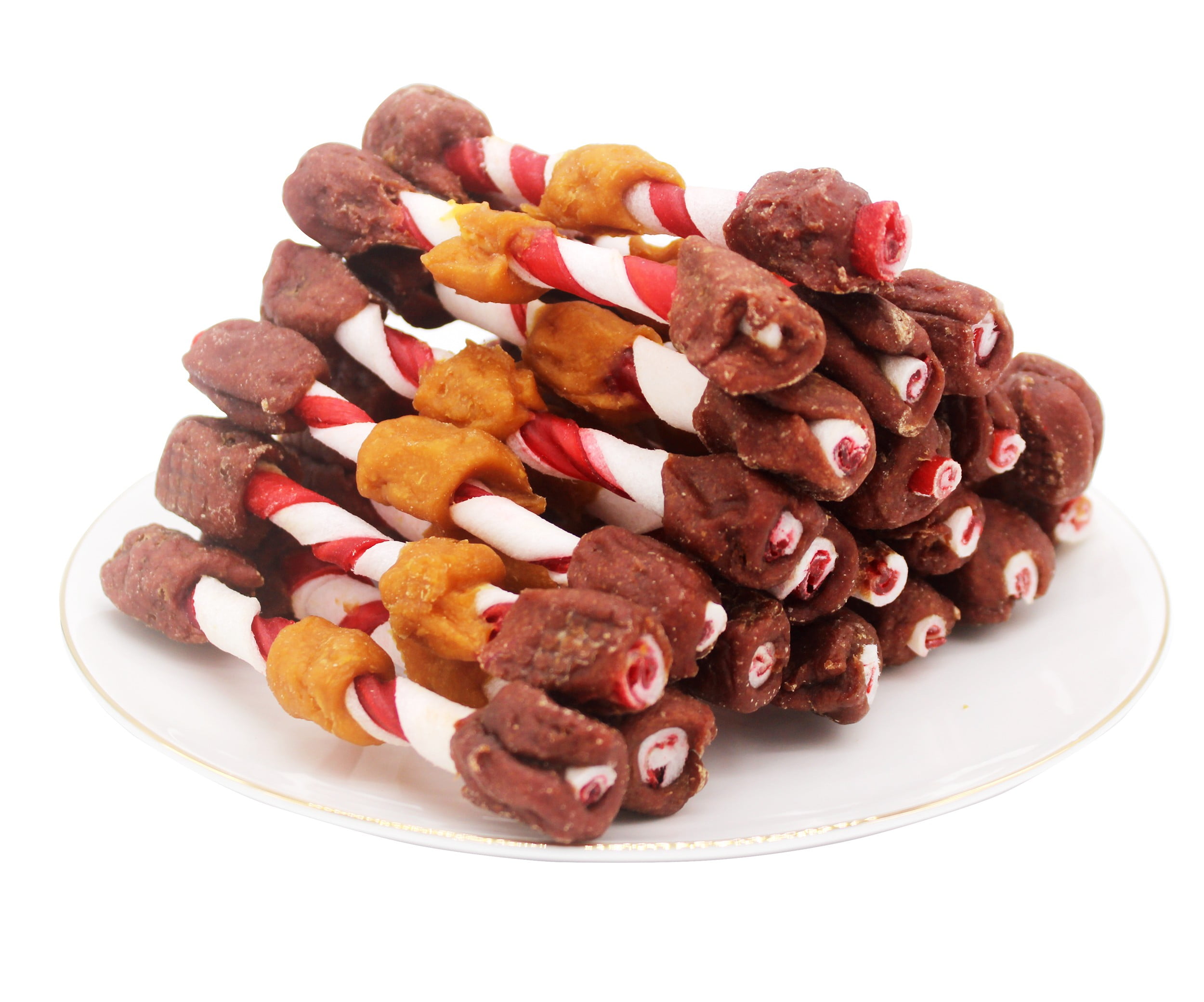 Pawant Dog Treats Triple Flavored Rawhide Dog Kabobs for All Dog Breed ...
