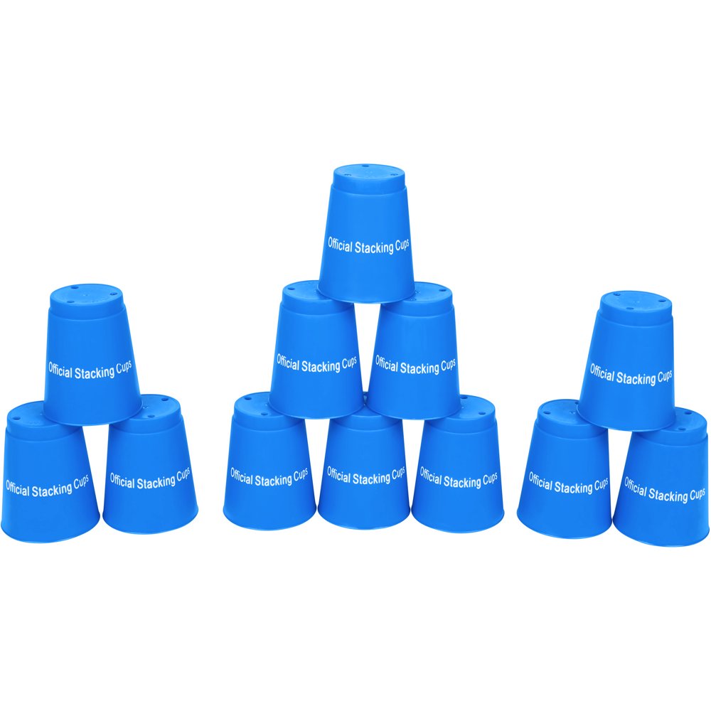 Quick Stack Cups - Set of 12 Sport Stacking Cups - By Trademark ...