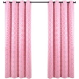 Anjee 63 Inch Pink Blackout Curtains, Moroccan Pattern, Grommet Top ...
