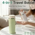 4-in-1 Travel Dispenser Bottle, Leak-Proof Refillable Toiletry ...