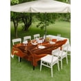 Orange Gold Flower Rectangle Outdoor Tablecloth with Umbrella Hole ...