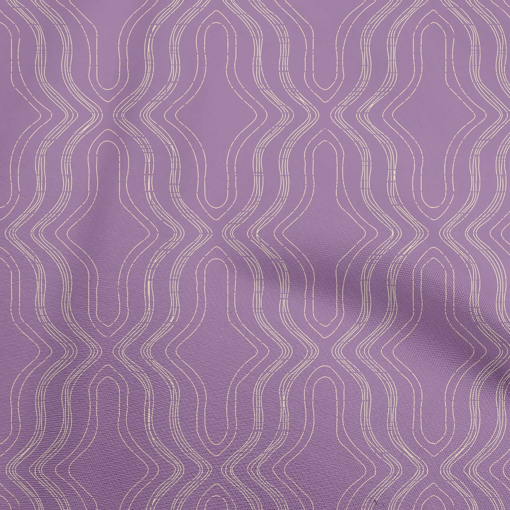 oneOone Velvet Purple Fabric Geometric Allover Modern Traditional ...
