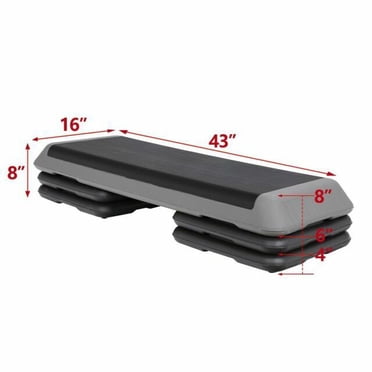 ZENSTYLE 43'' Adjustable Fitness Stepper with 4 Risers, Aerobic ...