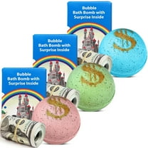 RELAXCATION Bath Bombs with Money Inside, Set of 4, Handmade in the USA ...
