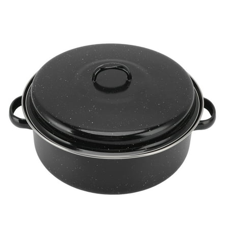 Covered Round Roaster, Non Stick Roasting Pan With Lid And Shelf ...