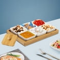 Ceramic Snack Serving Tray 6 Piece with Tray Serving Platter with ...