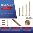 #8 x 1-1/4" Deck Screws (398Pcs) 2lb. Carbon Steel, Yellow, Flat Head ...