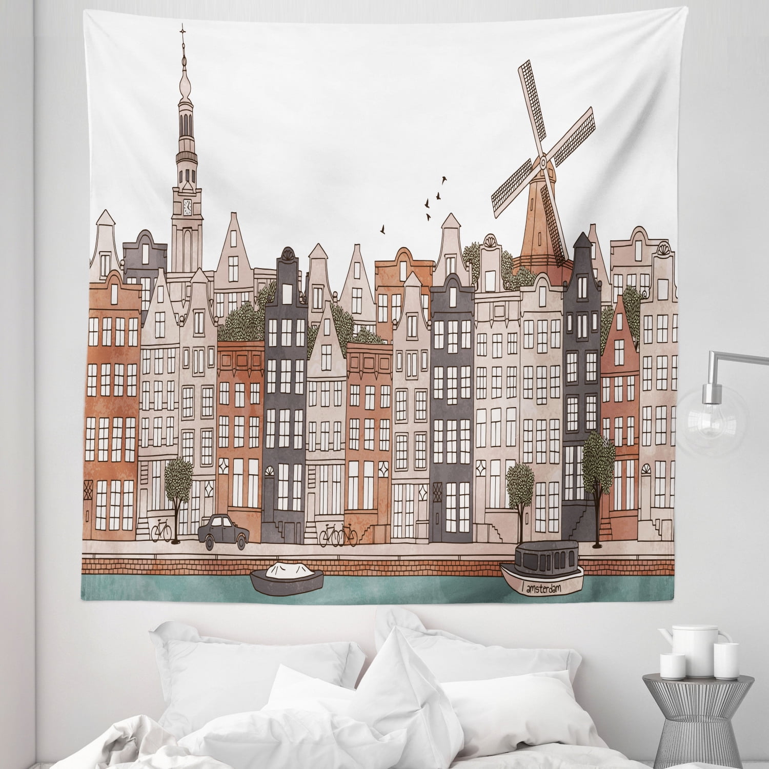 Amsterdam Tapestry, Old Netherlands Historical Buildings European Art ...