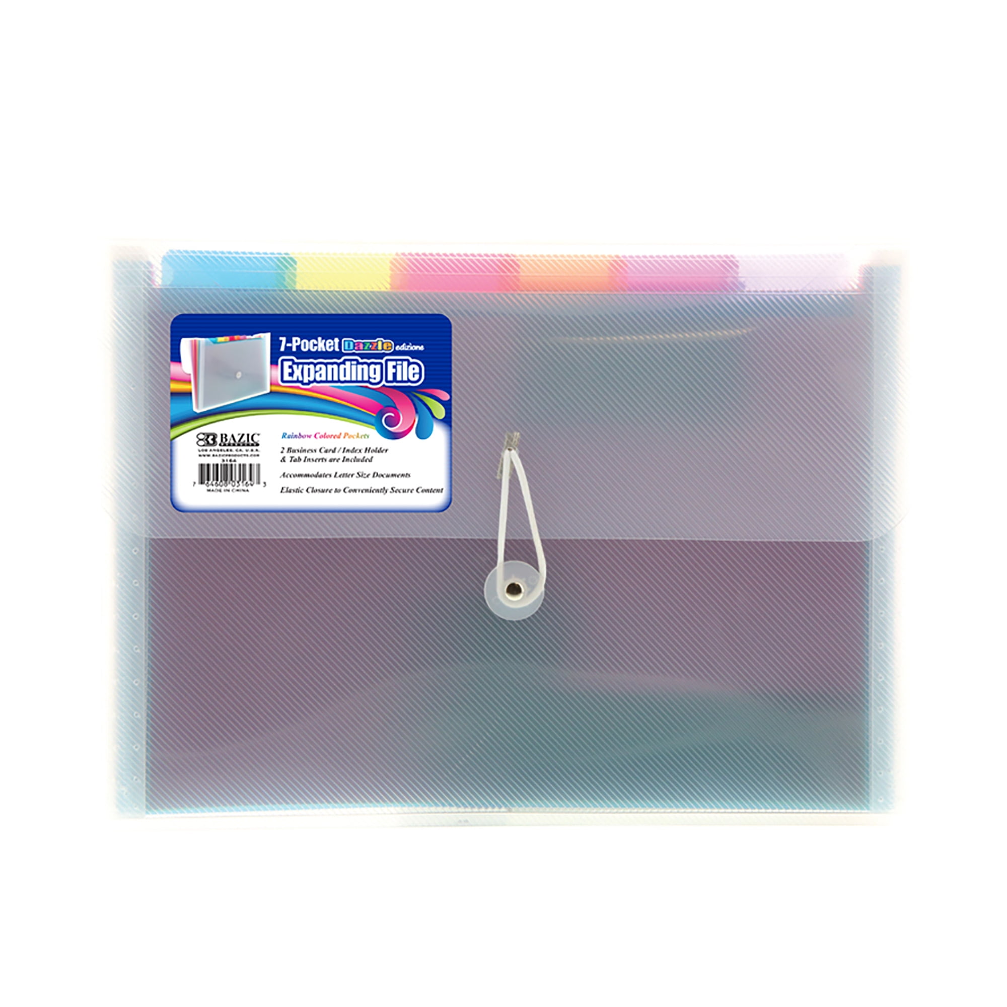 BAZIC Expanding File Folder 7 Pockets, Plastic Document Envelopes, 1 ...