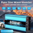 5000 Watt Pure Sine Wave Power Inverter 12V DC to 110V 120V Converter ...