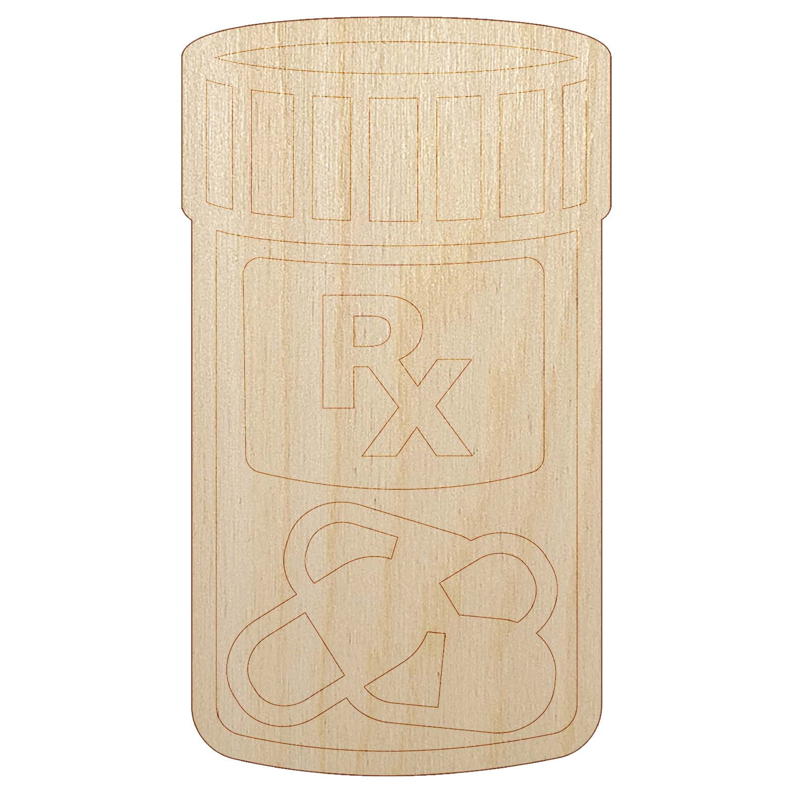 Prescription Pill Bottle Medicine Wood Shape Unfinished Piece Cutout ...