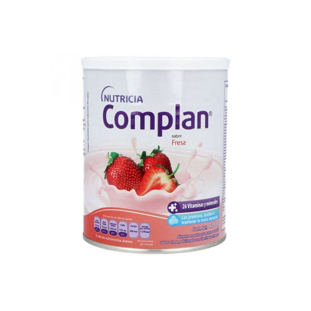 Complan Suplemento Alimenticio, Sabor Fresa, 400 G NUTRICIA Complan Suplemento Alimenticio ...