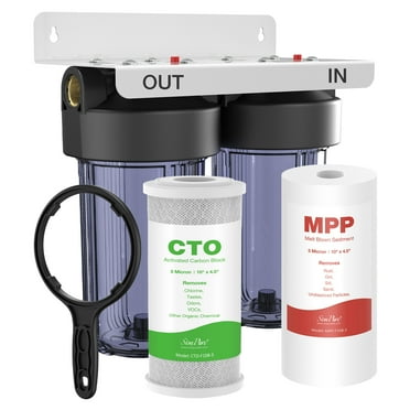 SimPure Whole House Water Filter System, 3-Stage Filtration, Carbon and ...