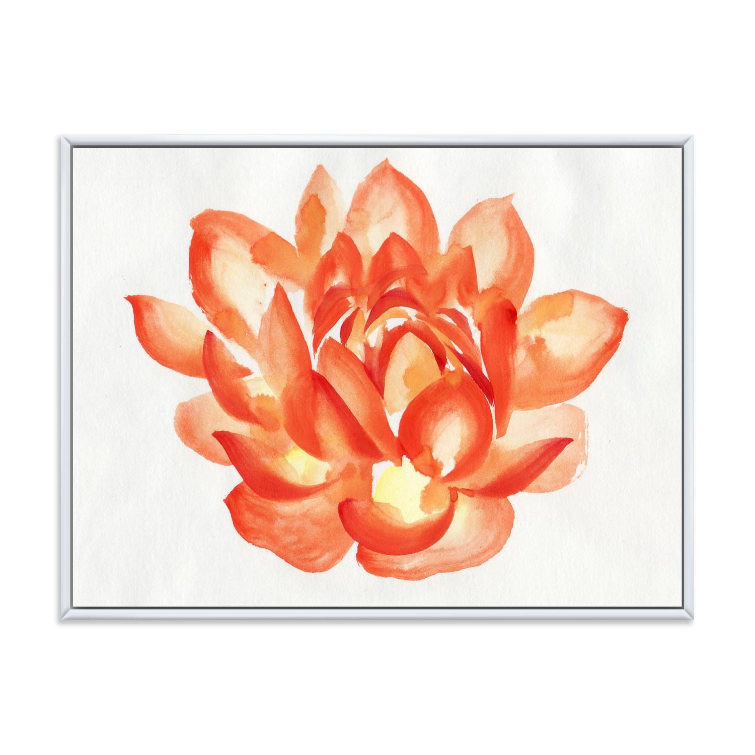 Designart Vintage Detail of A Orange Lotus FLOAT FRAME WALL ART ...