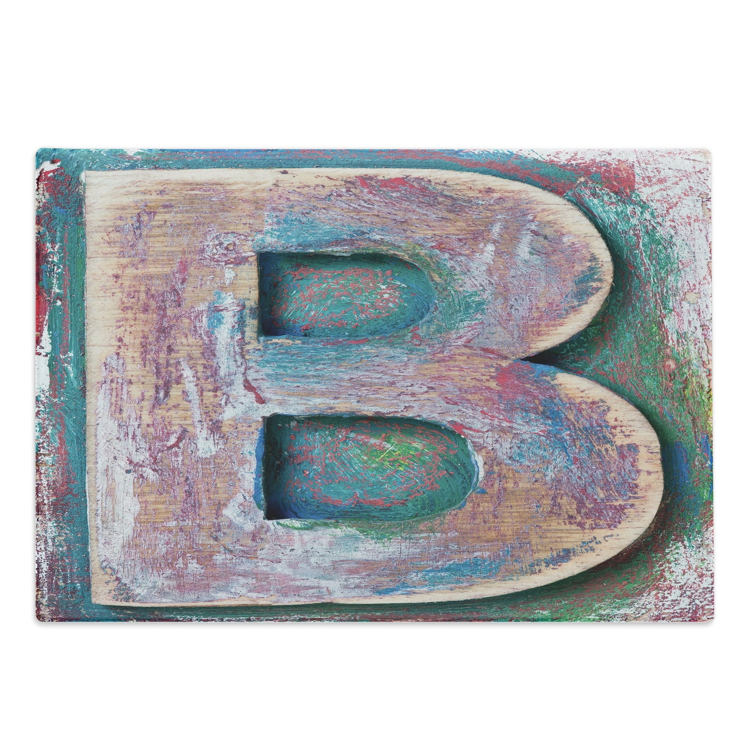 Letter B Cutting Board, Old Fashioned Print Method Wood Block Alphabet ...