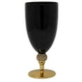 Madison Decor 18oz Black and Gold Wine Glass Goblets with Crystal ...