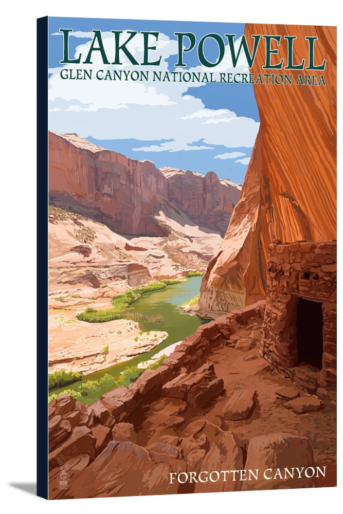 Lake Powell - Forgotten Canyon - Lantern Press Poster (12x18 Gallery ...