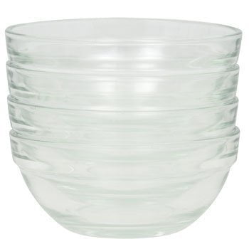 greenbrier mini prep bowls pack of 4, 3.5in, transparent - Walmart.com