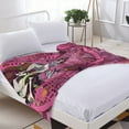 Daki Throw Blanket - Vibrant Warabihime Design, Lightweight Warm Cover ...