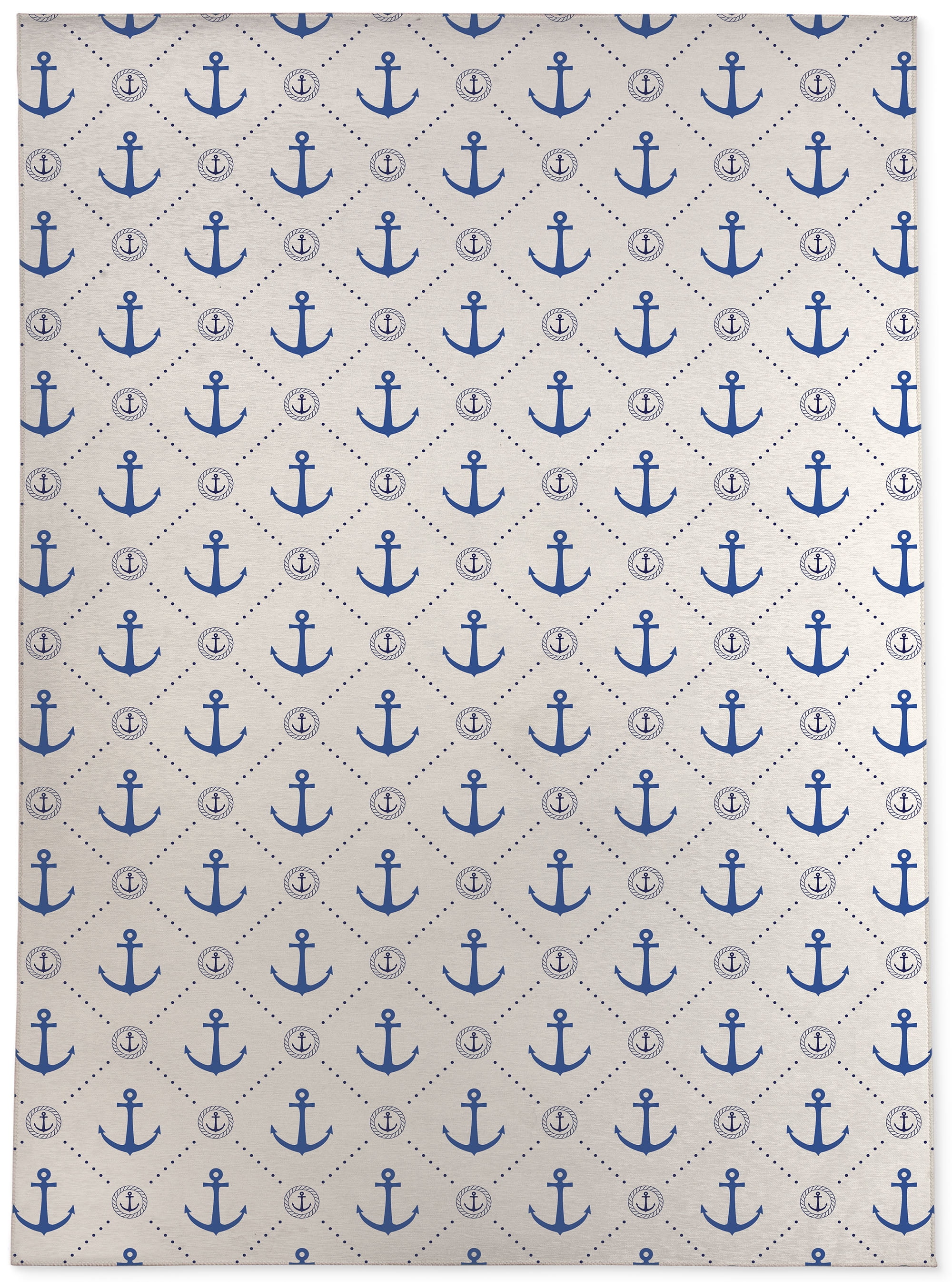 ANCHOR CHIEF IVORY BLUE Outdoor Rug By Kavka Designs - Walmart.com