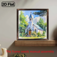 1pc Rustic Farmhouse Country White Church Wood Framed Sign - 12x12 Inch ...
