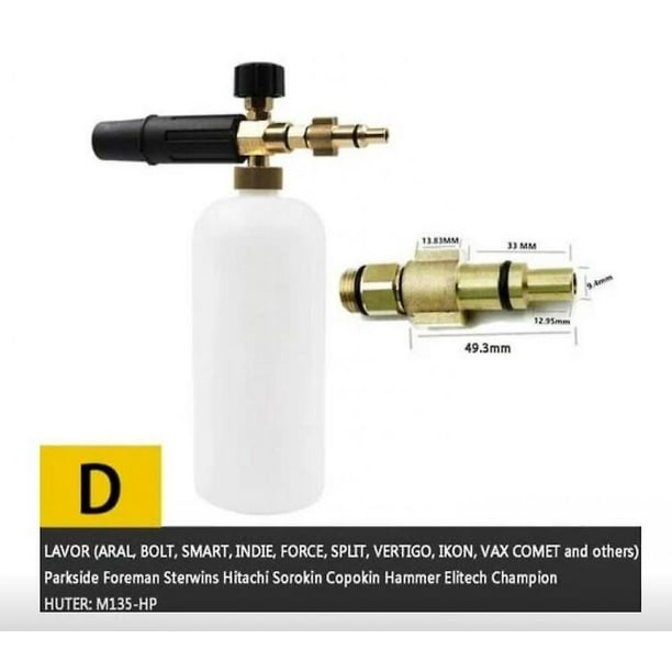 900ml Lavor/parkside/spear And Jackson Foam Cannon Pressure Washer Foam ...