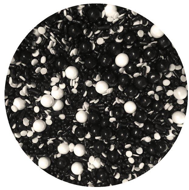 Sprinkle Deco® Black and White Polka Dot Edible Decoration Confetti ...