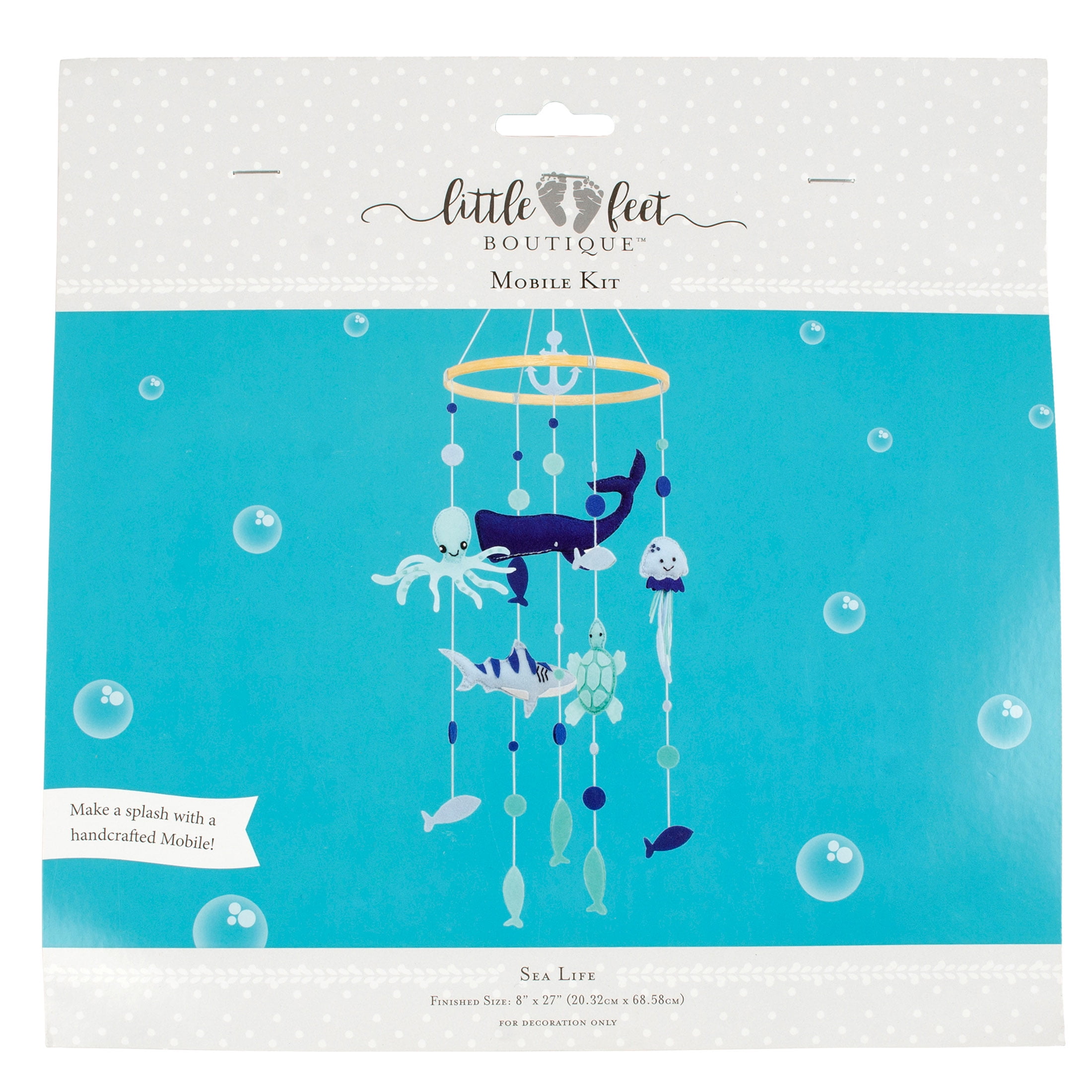 Little Feet Boutique Sea Life Mobile Craft Kit, Multicolor - Walmart.com