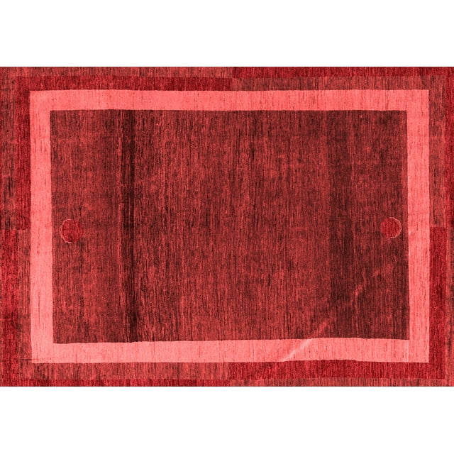 Ahgly Company Indoor Rectangle Abstract Red Modern Area Rugs, 5' x 8 ...