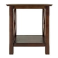 Winsome Wood Xola X Panel End Table, Cappuccino - Walmart.com