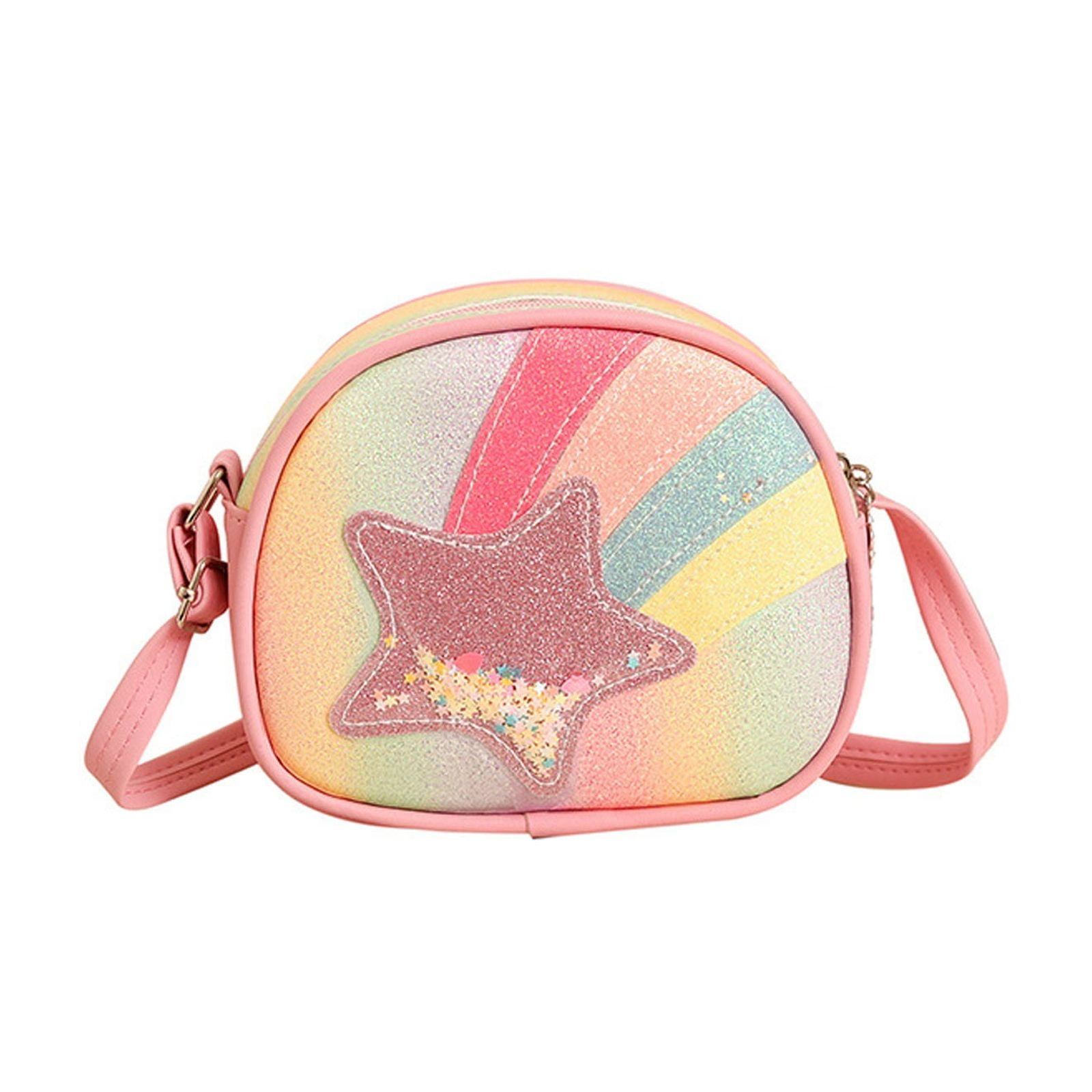 Click here for Hhsfeifuuu Kids Messenger Bag Shiny Rainbow Sand F... prices