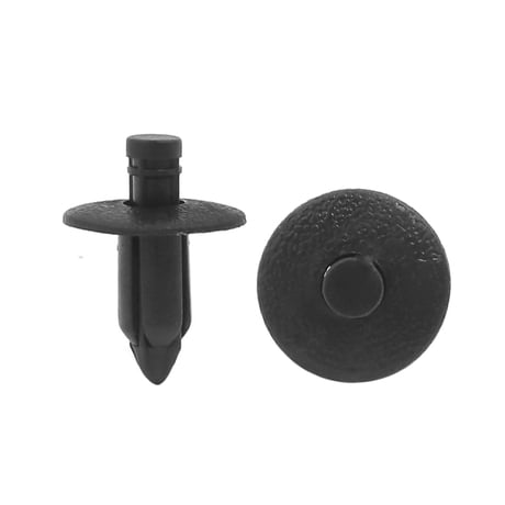 50 Pcs Black Car Door Fender Plastic Push Type Rivets 6.5mm Hole 18mm Head