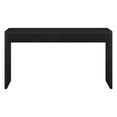 Evelyn&Zoe Lawrence 55" Wide Rectangular Console Table, Black Grain ...