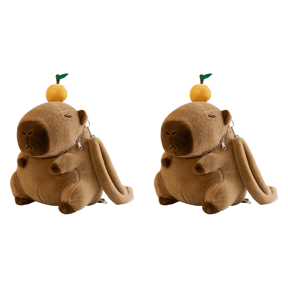 Mochila Felpa Capibara Bolso Piel para Estudiantes Niñas (con) Naranja ...