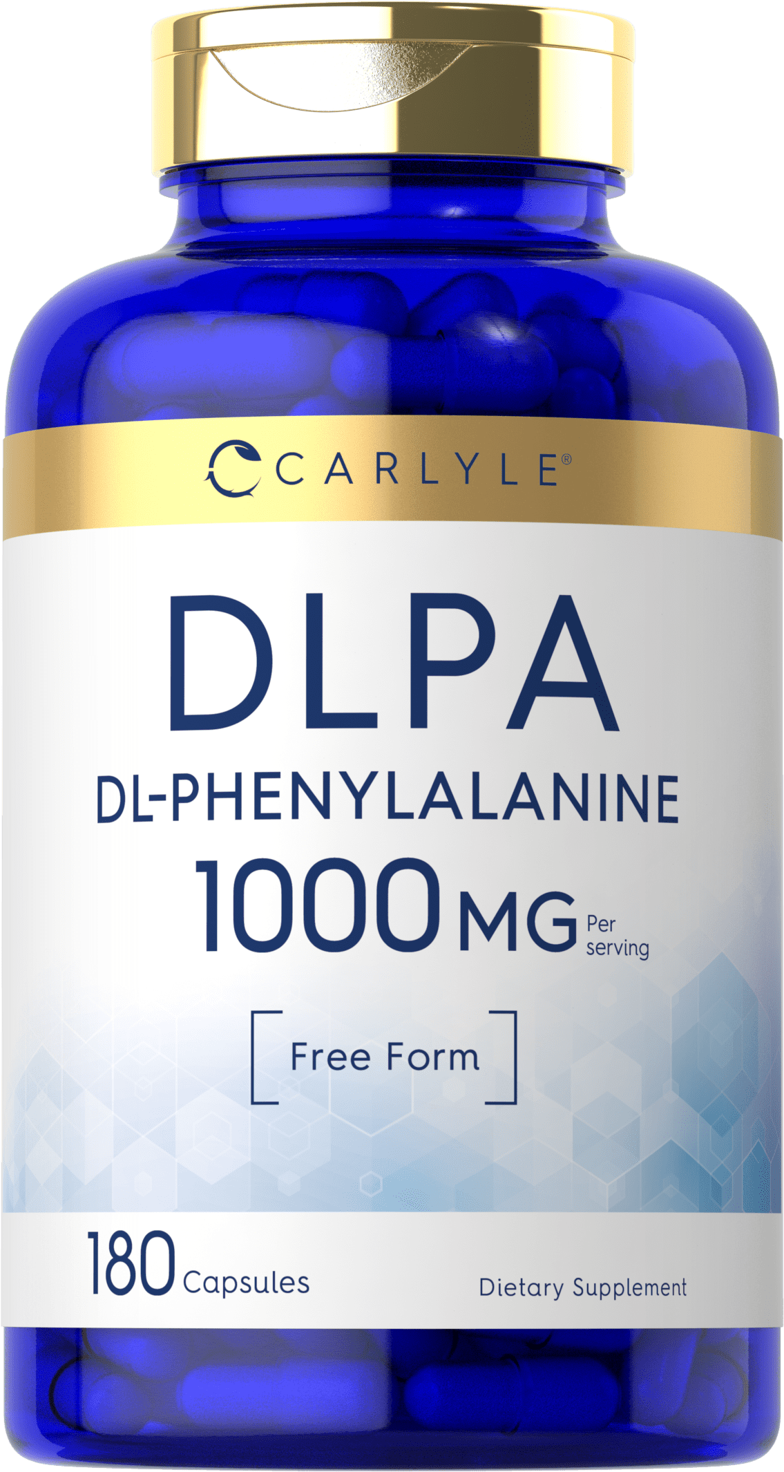 DL-Phenylalanine | 1000mg | 180 Capsules | DLPA Free Form Supplement ...