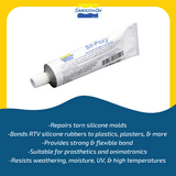 Smooth-On SIL-Poxy Silicone Rubber Adhesive Glue - Translucent, 3 Ounce ...