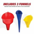 Hyper Tough Multi Purpose Plastic Automotive Funnel Set 3 Pieces with ...