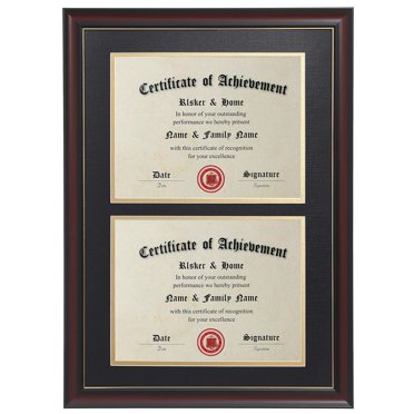 Lawrence Frames Walnut Wood & Silver 11x14 Matted to 8.5x11 Document/Diploma/Certificate Picture ...